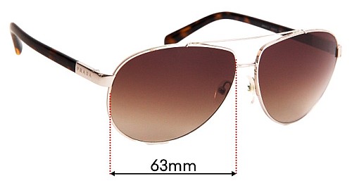 Replacement Lenses by Sunglass Fix™ for Prada SPR67O 63mm