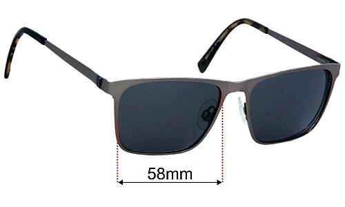 Alex Perry AP Men Sun Rx 03 58mm Replacement Lenses