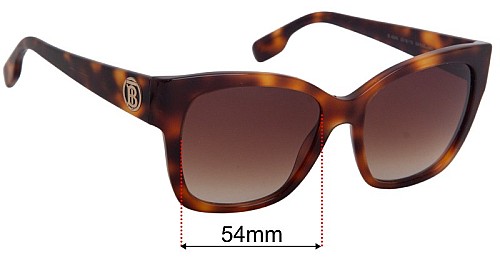Burberry B 4345 54mm Lens Replacement