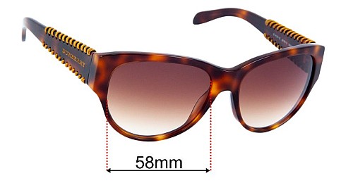 Burberry B 4121-Q 58mm Replacement Lenses