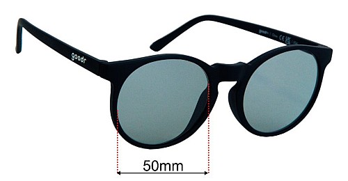 Goodr It's Not Black It's Obsidian 50mm Replacement Lenses