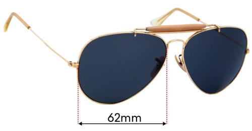 Ray-Ban B&L RB3407 62mm Replacement Lenses