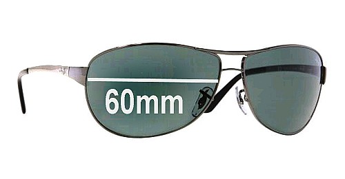 Ray-Ban RB3342 Warrior 60mm Replacement Lenses