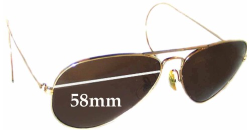 Ray Ban B&L Aviator USA Curved Arms 58mm Lenses