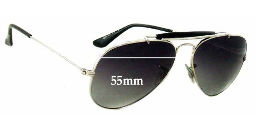 Ray-Ban RB3407 Aviator 55mm Replacement Lenses