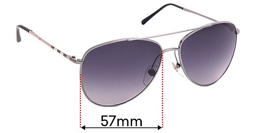 Burberry House Check Foil 57mm Replacement Lenses