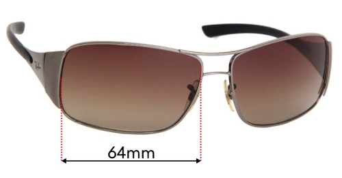 Ray-Ban RB3320 64mm Replacement Lenses
