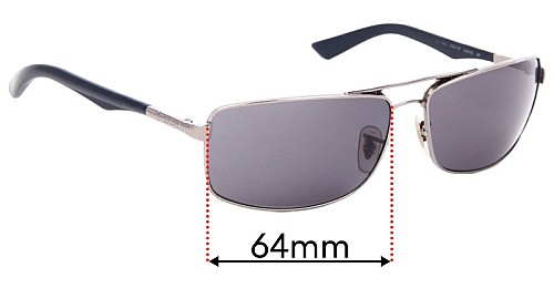 Ray-Ban RB3465 64mm Lens Replacement