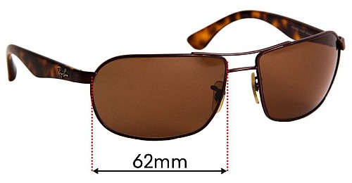 Ray-Ban RB3492 62mm Replacement Lenses