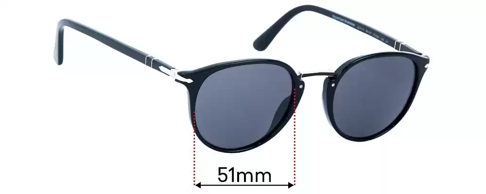 Persol 3210-S Typewriter Edition 51mm Replacement Lenses