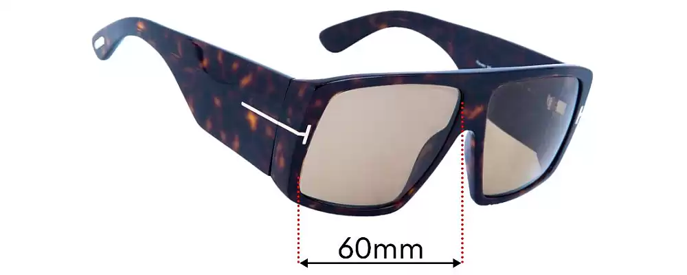 Replacement Lenses for Tom Ford Raven TF1036 60mm