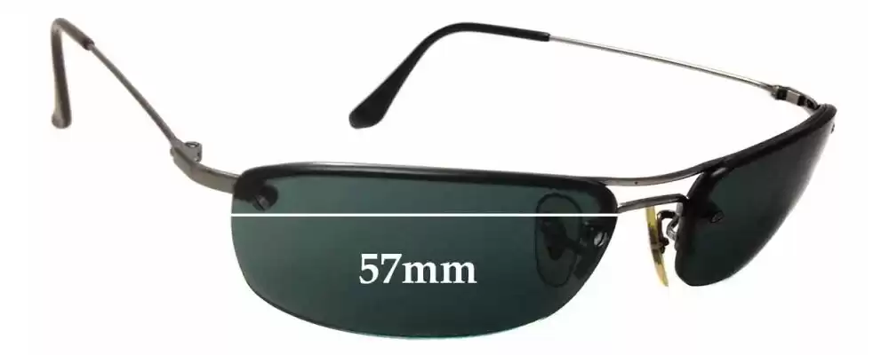 Replacement Lenses for Ray-Ban RB3156 - 30mm Tall 57mm