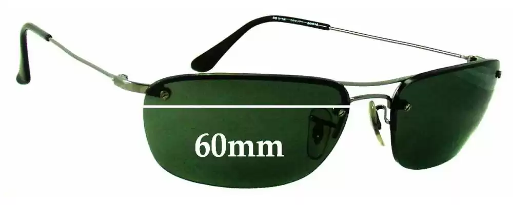 Ray-Ban RB3156 60mm Replacement Lenses