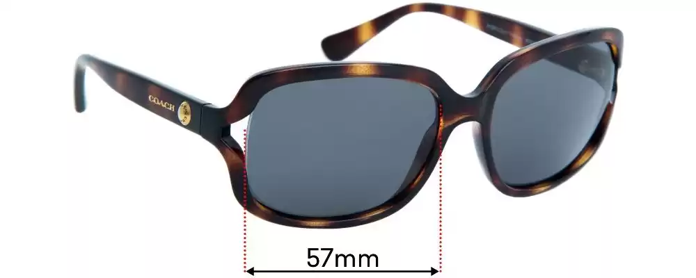 Coach HC8169 57mm Replacement Lenses by Sunglass Fix™